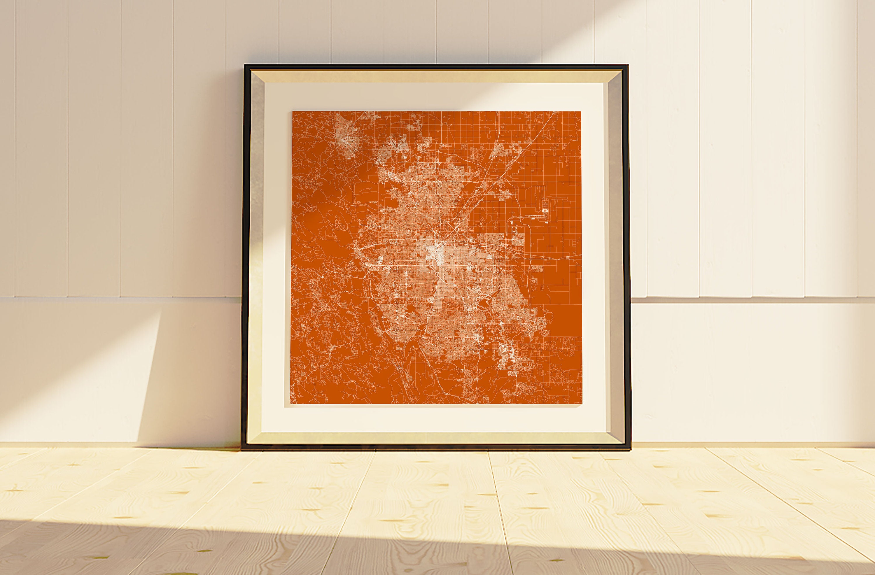 DENVER MAP - **color Variations** Denver Colorado Wall Art, City Map ...