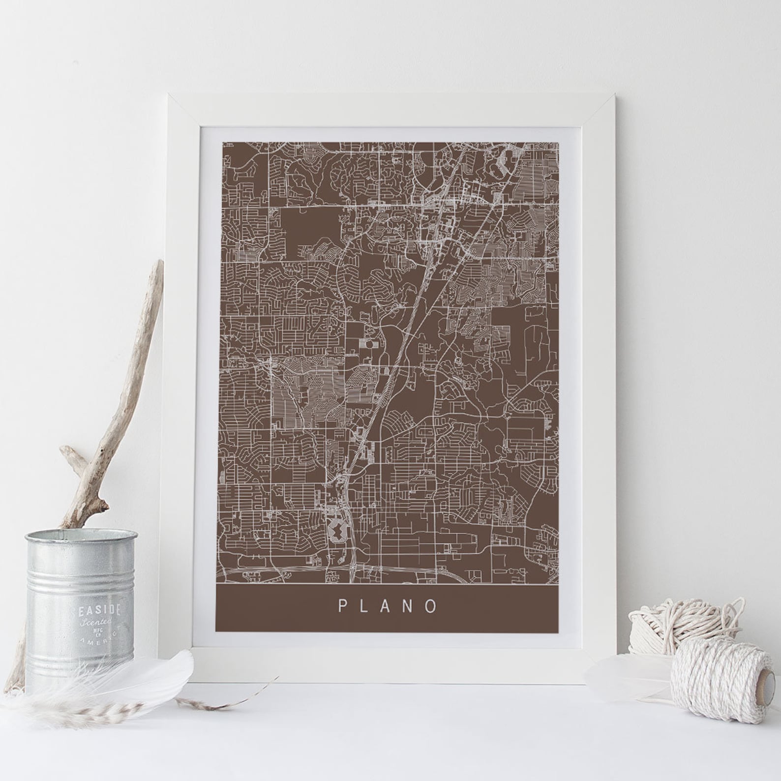 PLANO CITY MAP Line Art City Map Road Map of Plano Texas | Etsy Canada