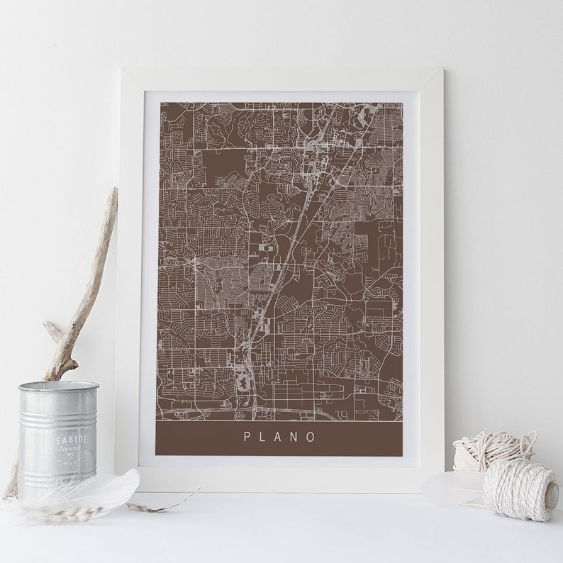 PLANO CITY MAP Line Art City Map Road Map of Plano Texas | Etsy Canada