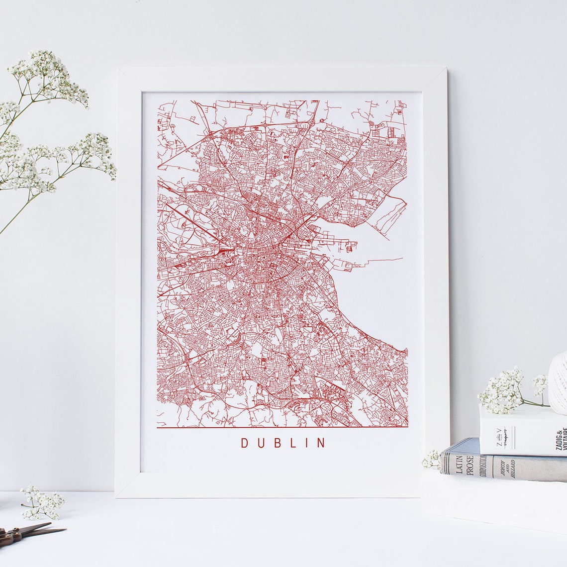 DUBLIN MAP High Quality Giclee Print Minimalist Dublin Art - Etsy Canada