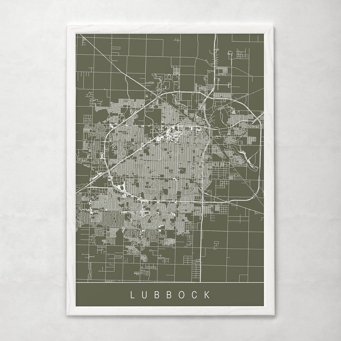 LUBBOCK CITY MAP Line Art City Map Road Map of Lubbock - Etsy