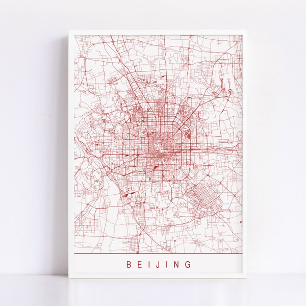 Beijing Map - Etsy