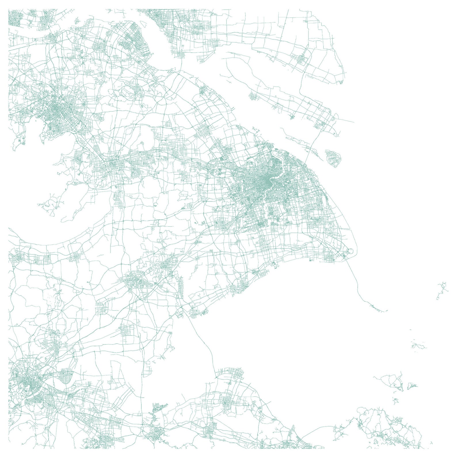 SHANGHAI CITY MAP Fine Art Map Poster Shanghai Map Print | Etsy