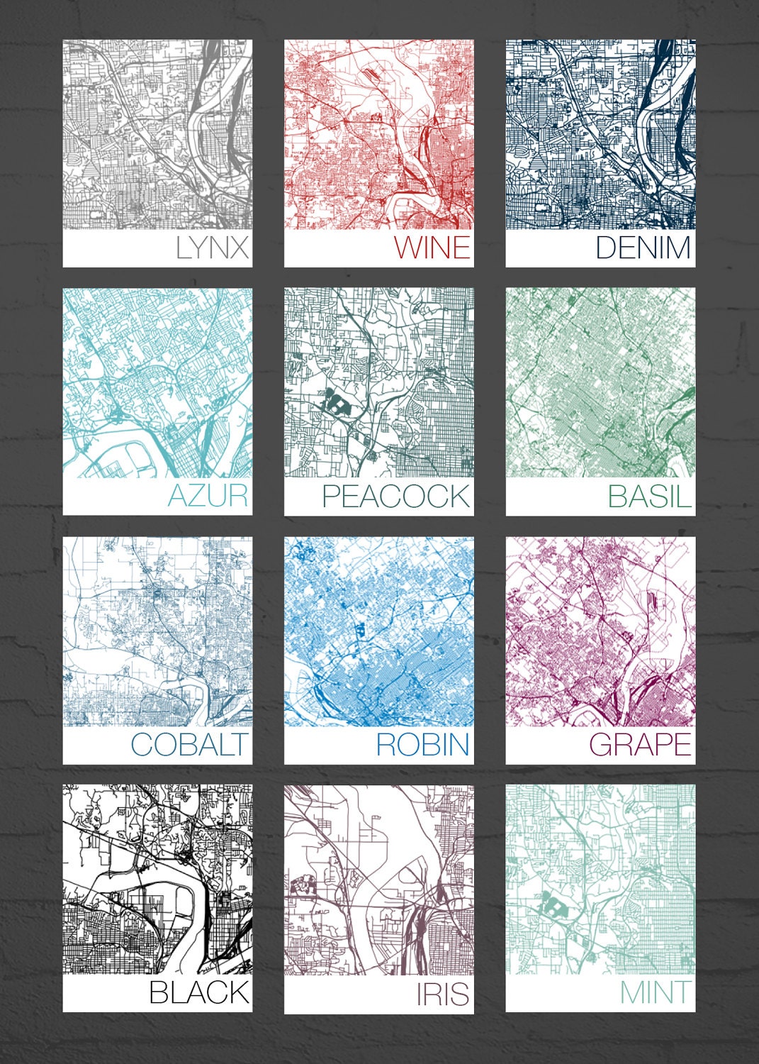 WASHINGTON CITY MAP - Fine Art Map Poster - Washington D.C. Map Print ...