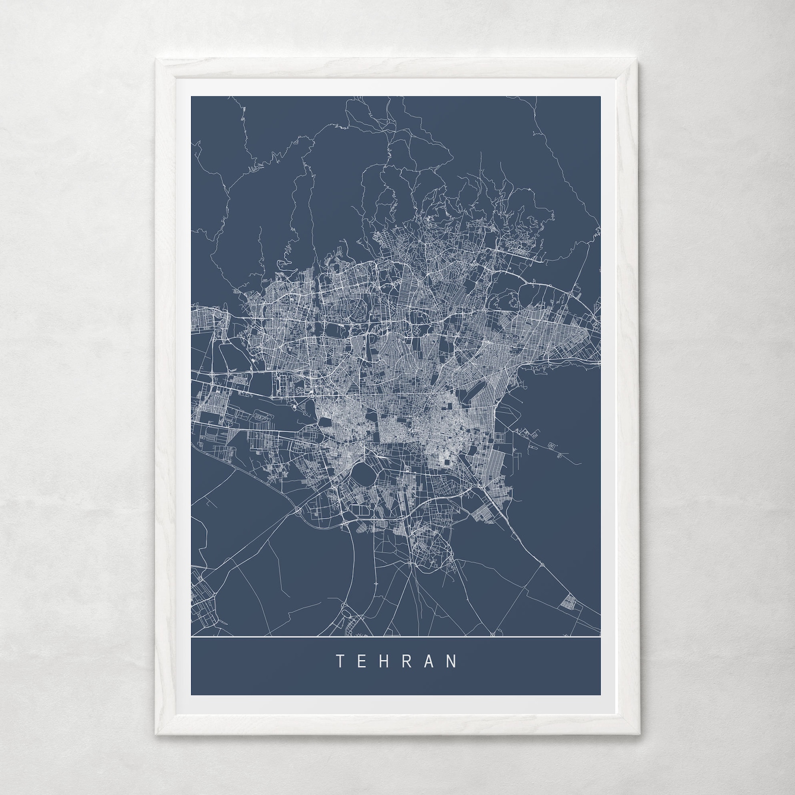 TEHRAN MAP PRINT Map of Tehran Iran Modern City Print Art - Etsy
