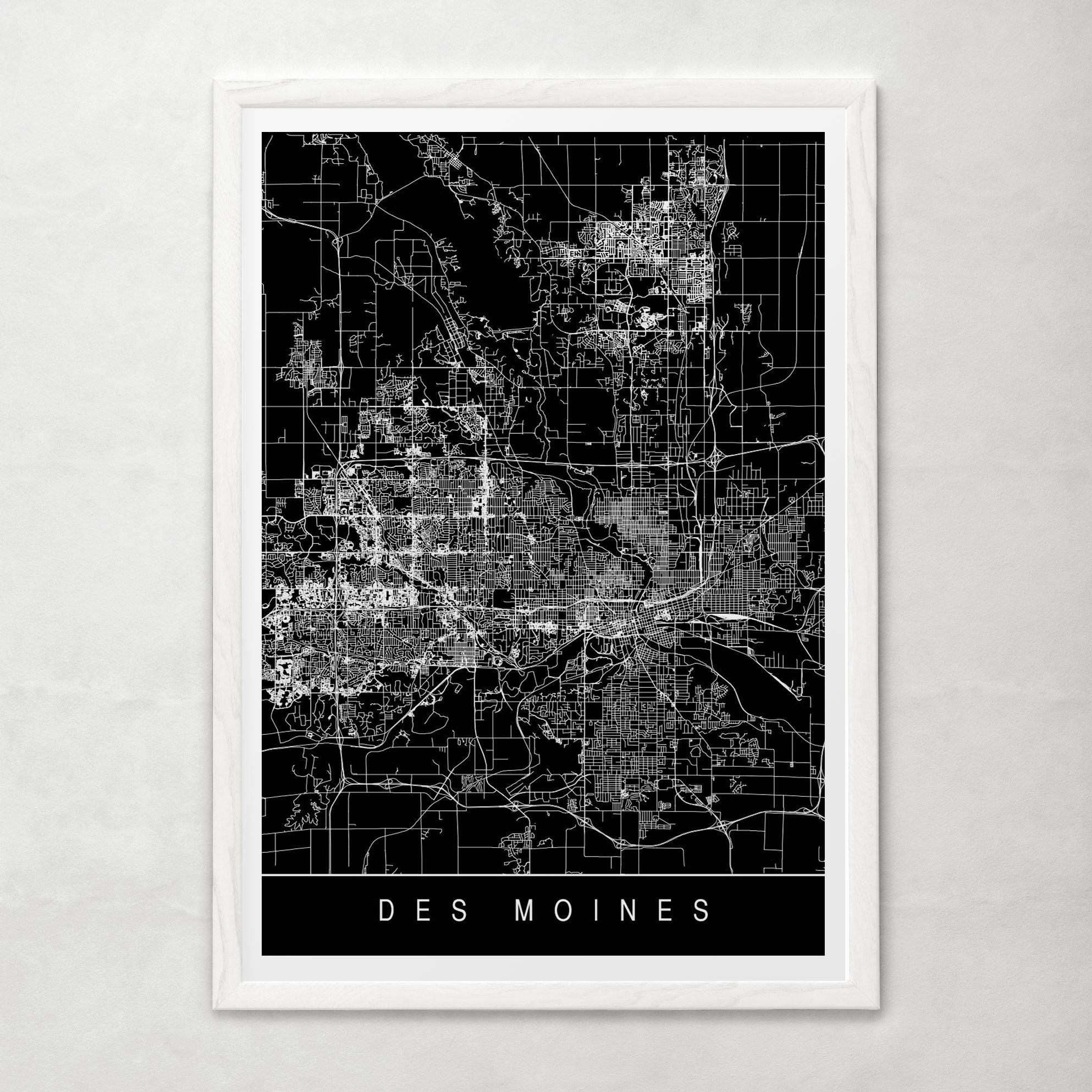 DES MOINES City MAP Art Print Line Art City Map Des Moines | Etsy
