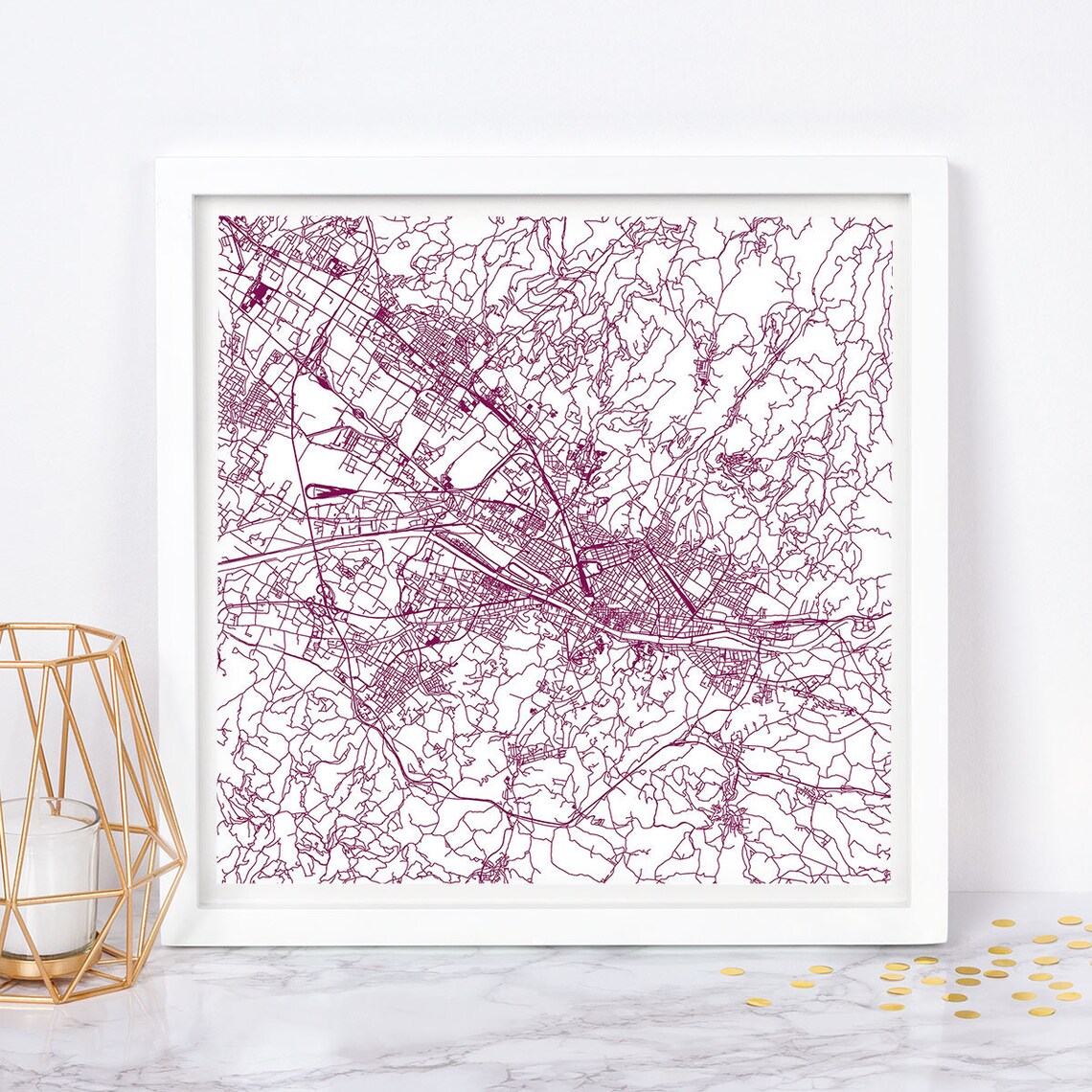 FLORENCE CITY MAP Fine Art Map Poster Florence Map Print - Etsy