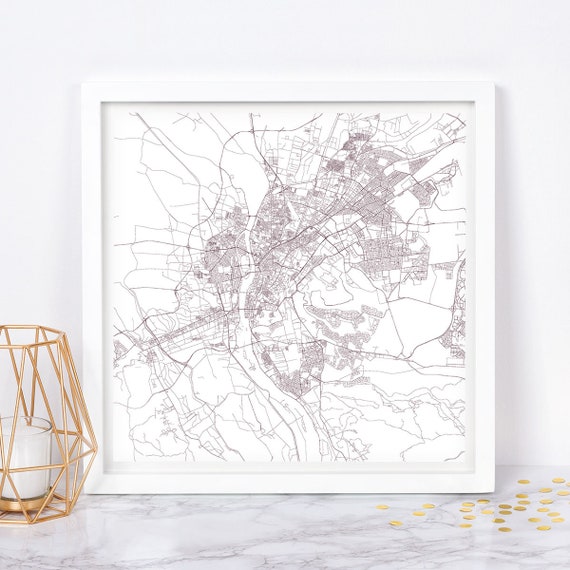 CAIRO CITY MAP Fine Art Map Poster Cairo Egypt Map Print - Etsy