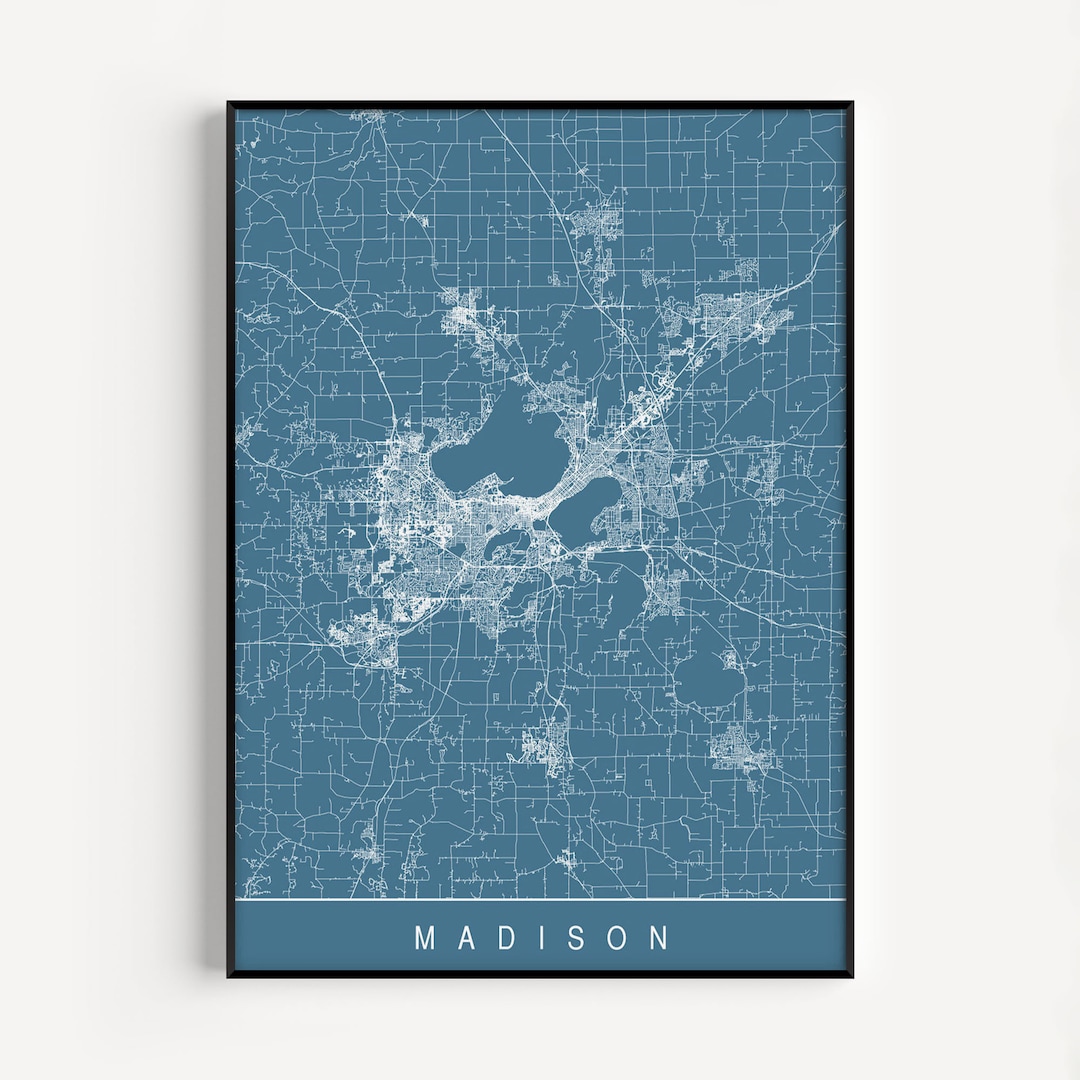 MADISON MAP PRINT Line Art City Map Madison Wisonsin Map - Etsy