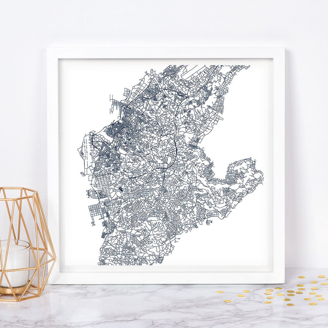 OKINAWA JAPAN MAP - Fine Art Map Poster - Okinawa Map Print Minimalist ...