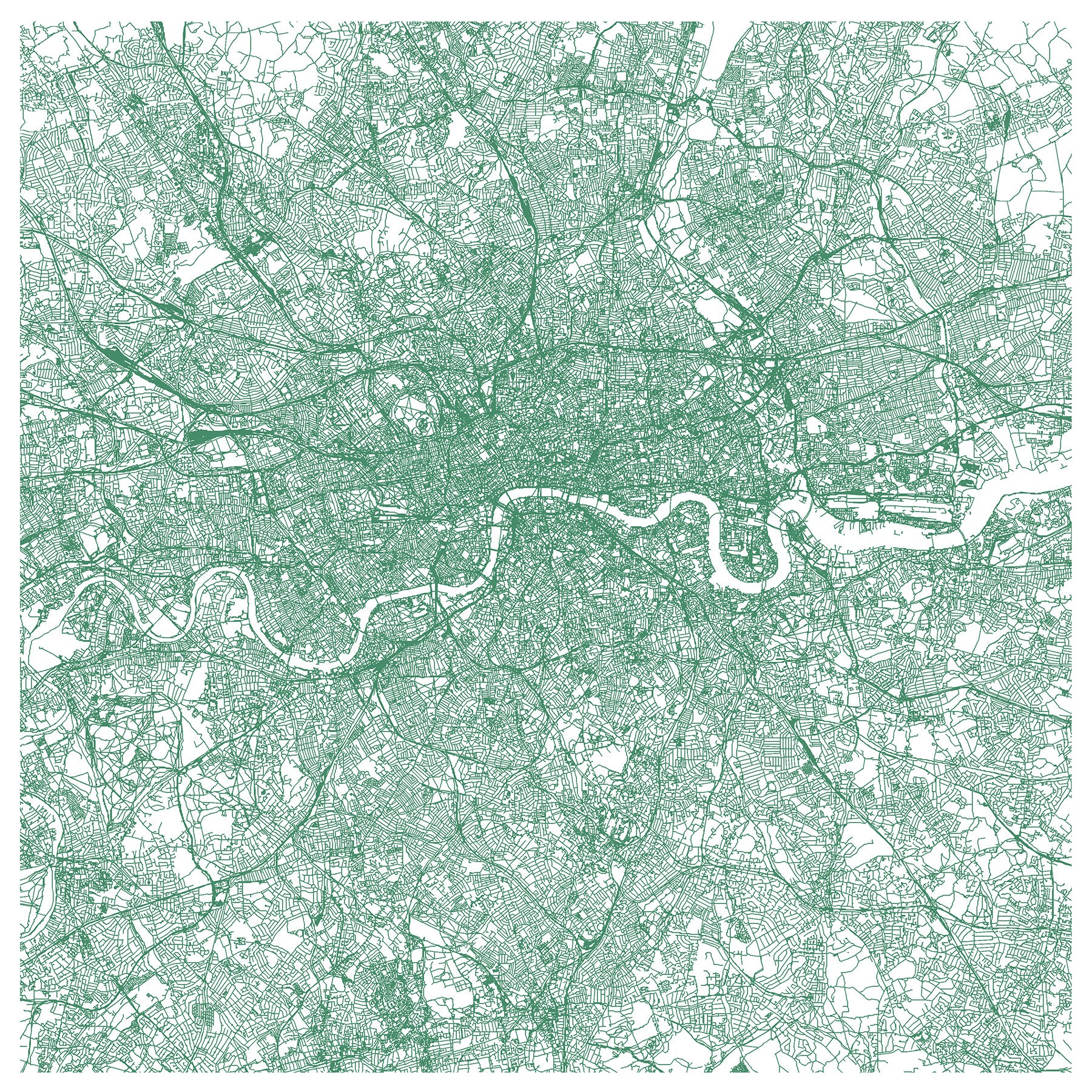 LONDON CITY MAP - Fine Art Map Poster - London United Kingdom Map Print ...