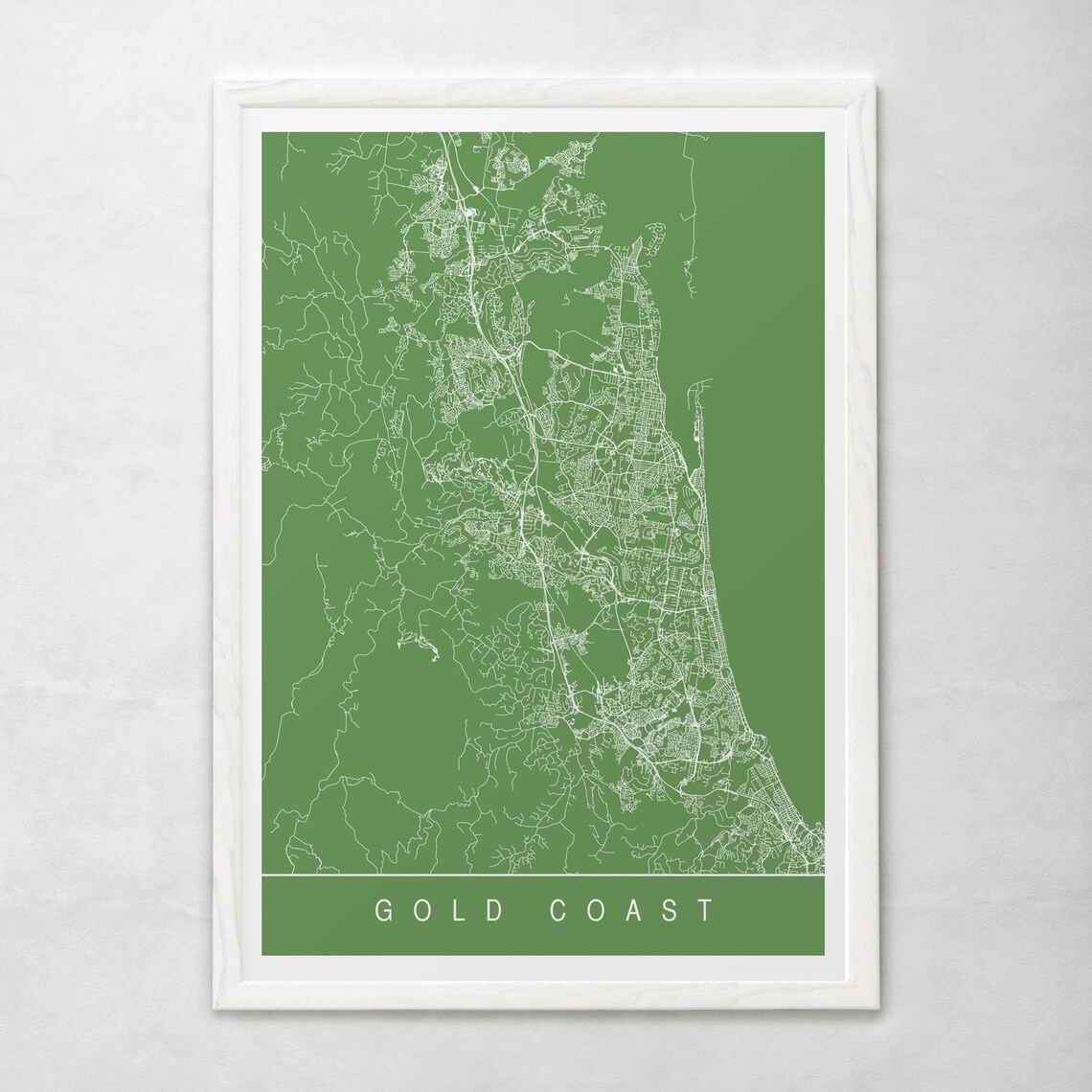 GOLD COAST City MAP Art Print Line Art City Map Gold Coast - Etsy