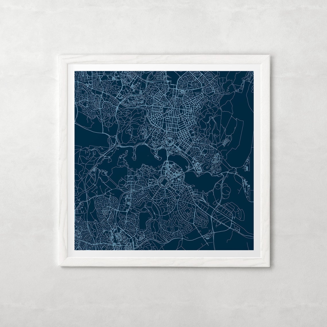 CANBERRA MAP PRINT Customizable Colors Canberra Wall Art - Etsy