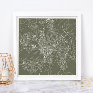 CHESTER UK City MAP Poster Line Art City Map Road Map of - Etsy