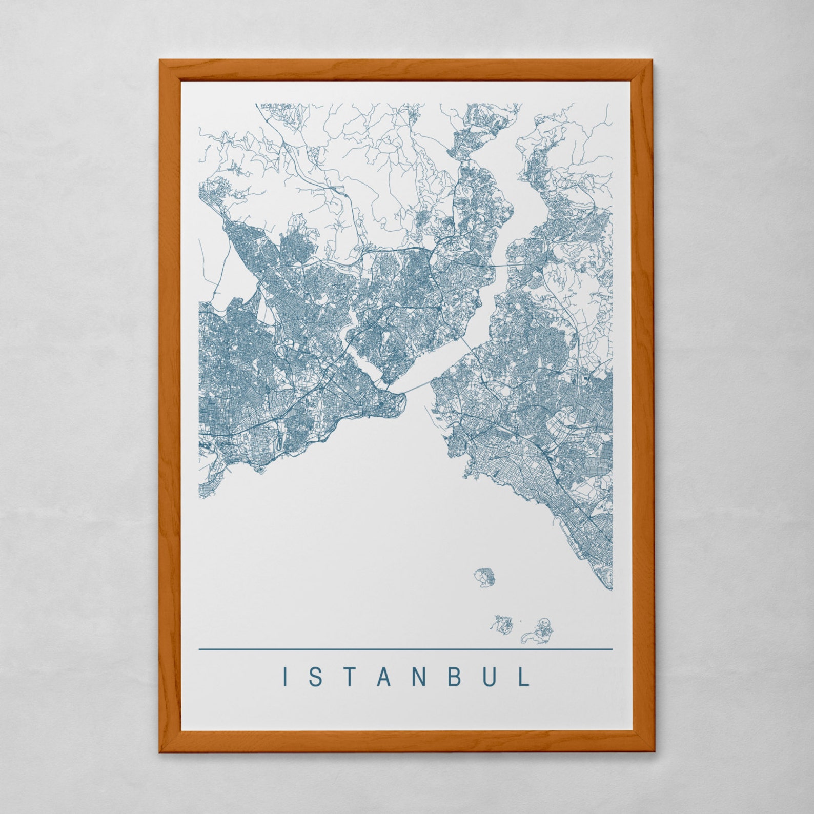 ISTANBUL MAP ART High Quality Giclee Print Minimalist - Etsy