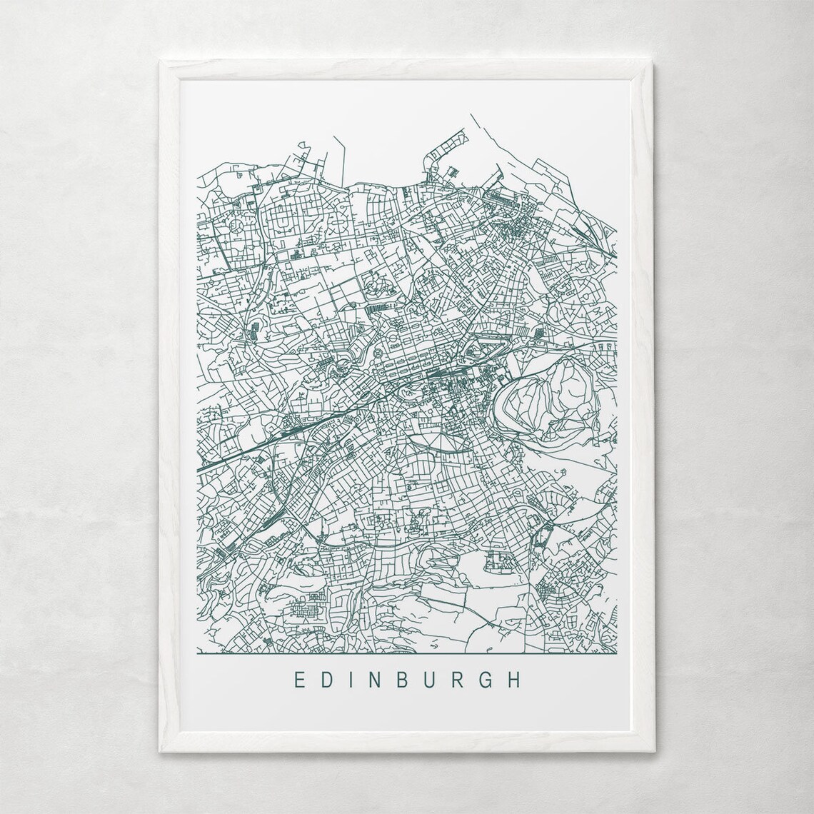 EDINBURGH MAP High Quality Giclee Print Minimalist - Etsy
