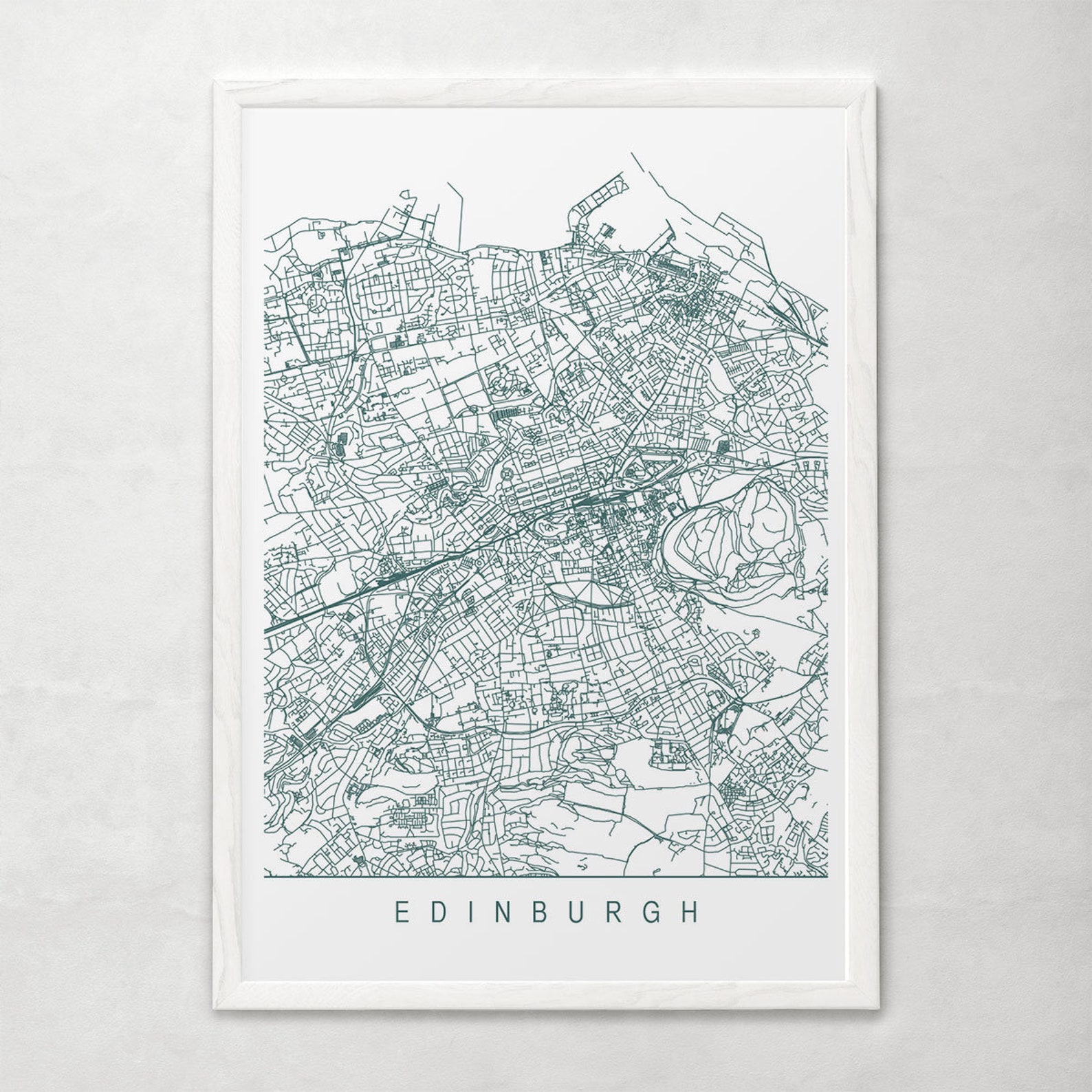 EDINBURGH MAP High Quality Giclee Print Minimalist - Etsy