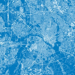 DALLAS CITY MAP Poster Line Art City Map Road Map of Dallas Texas ...