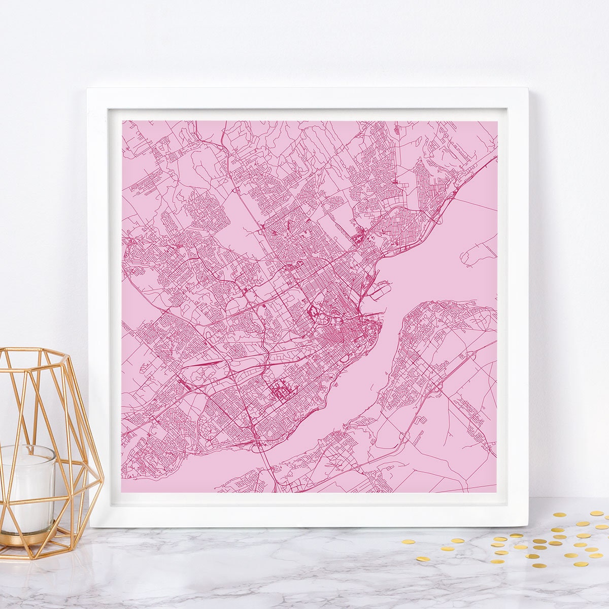 QUEBEC CITY MAP Customizable Colors Quebec City Wall Art | Etsy Canada