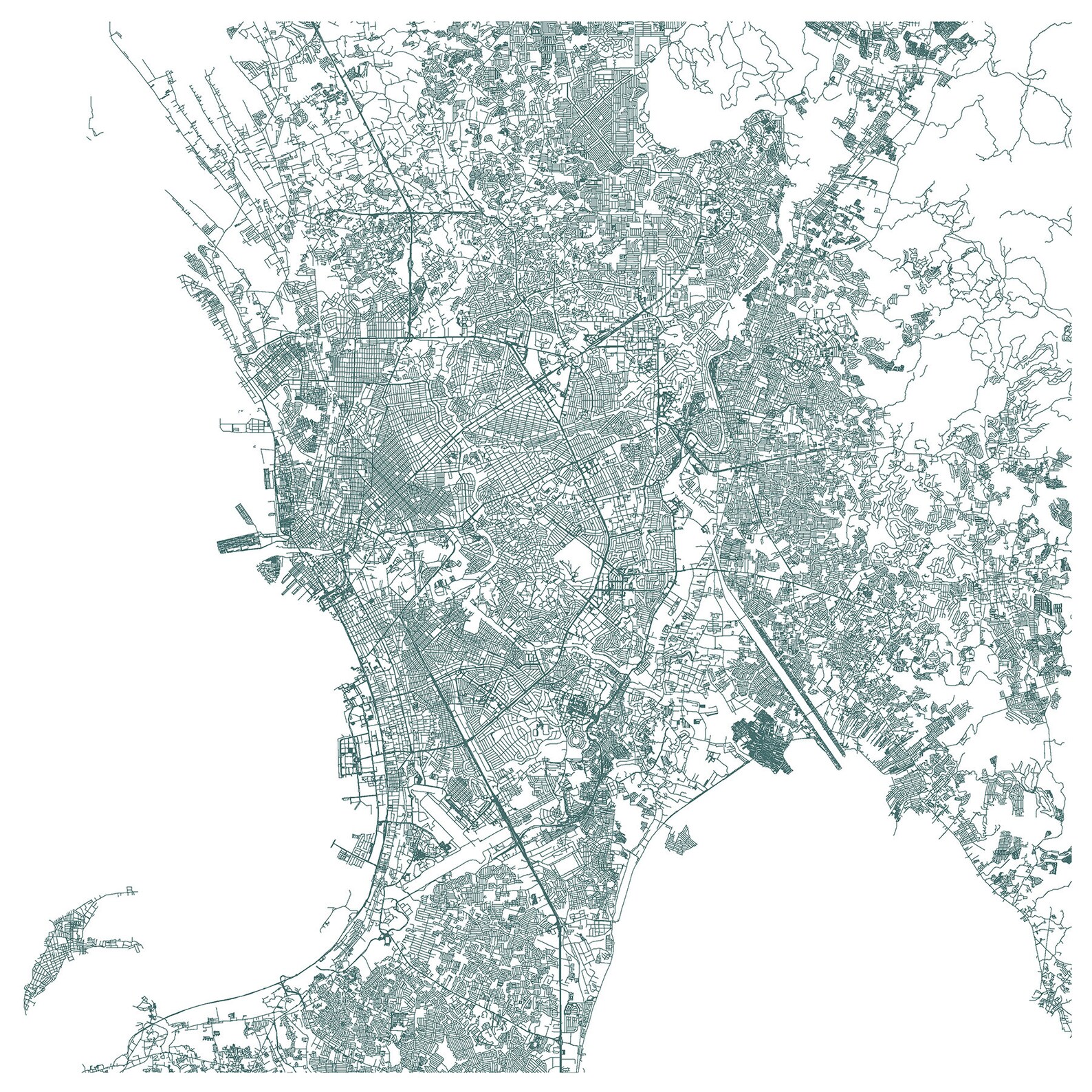 MANILA MAP Fine Art Map Poster Manila Philippines Map - Etsy
