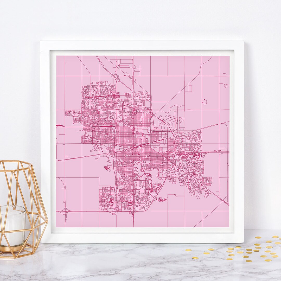 REGINA MAP ART Customizable Colors Regina Wall Art City - Etsy