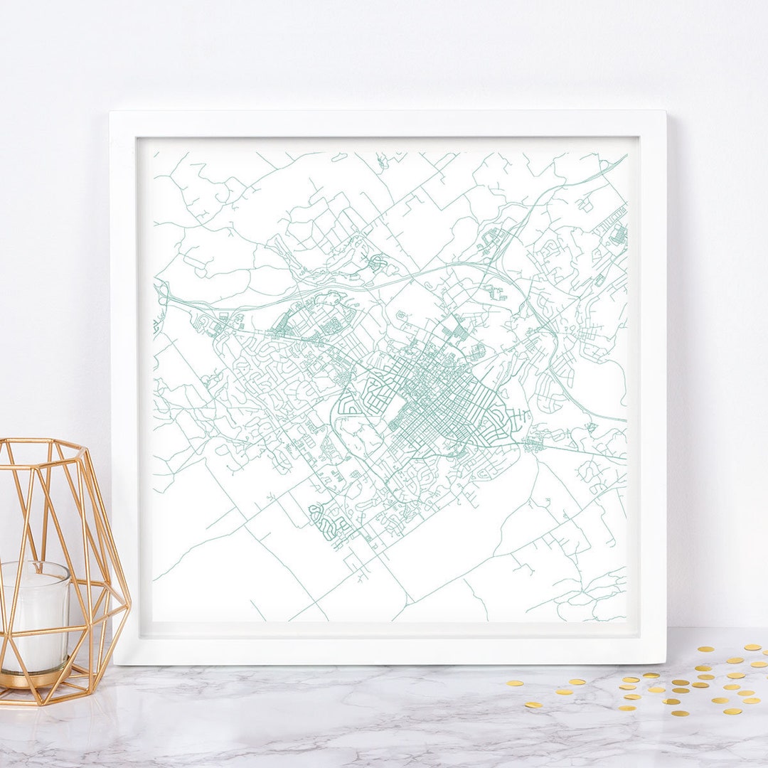 STATE COLLEGE City MAP - Fine Art Map Poster - State College ...