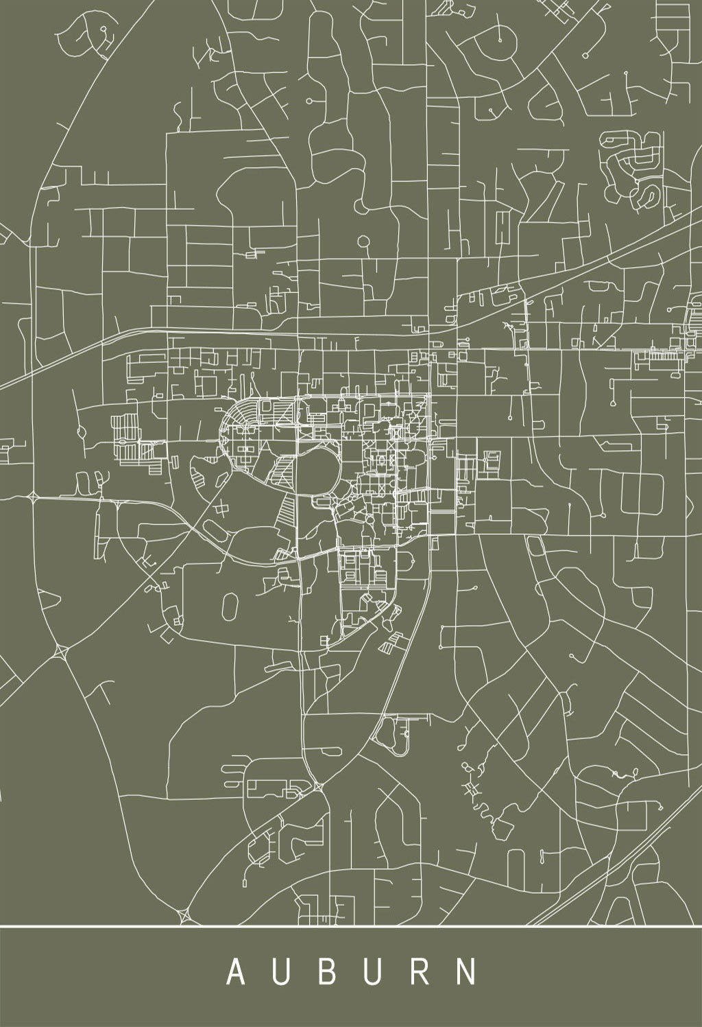 AUBURN CITY MAP Line Art City Map Road Map of Auburn - Etsy Canada