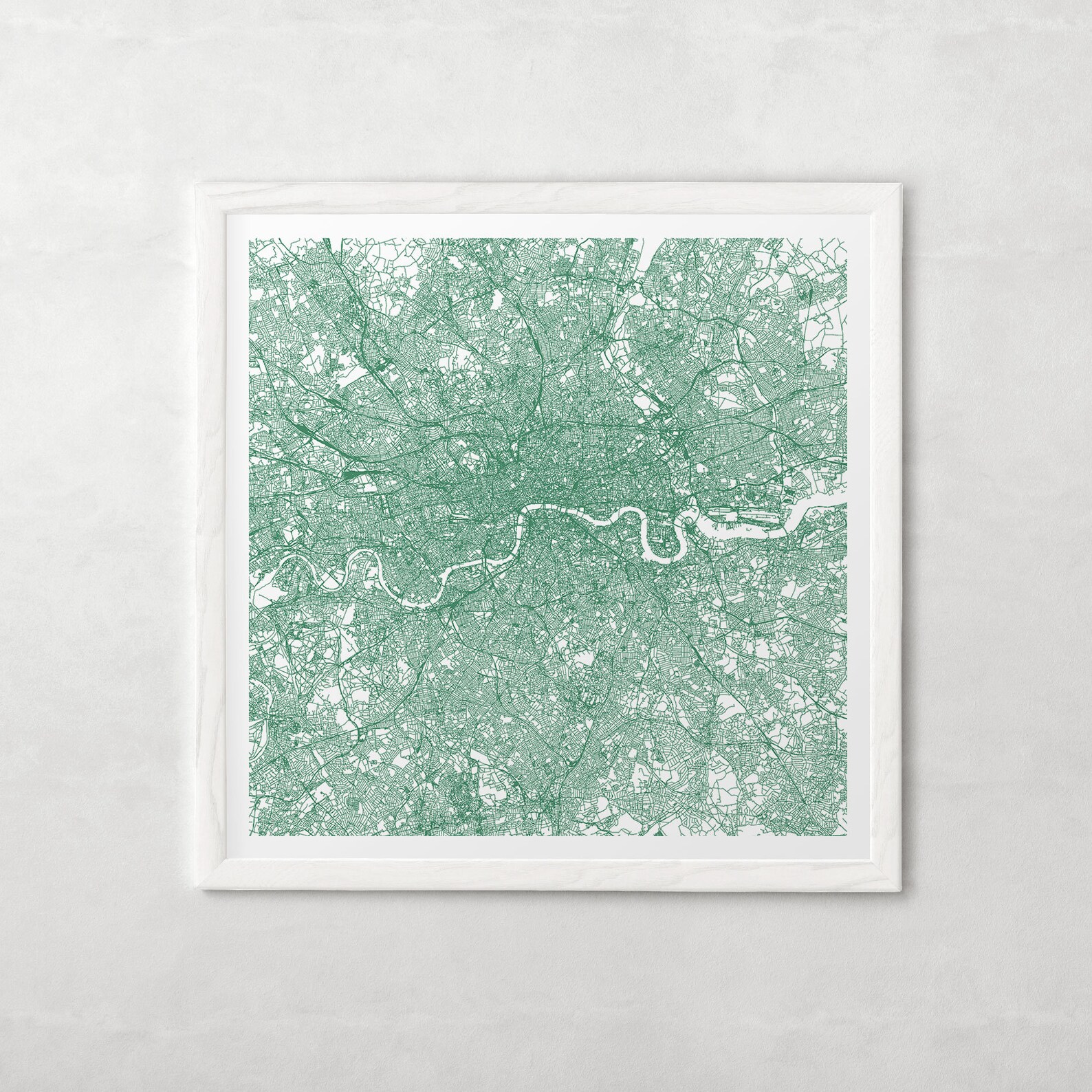 LONDON CITY MAP Fine Art Map Poster London United Kingdom - Etsy