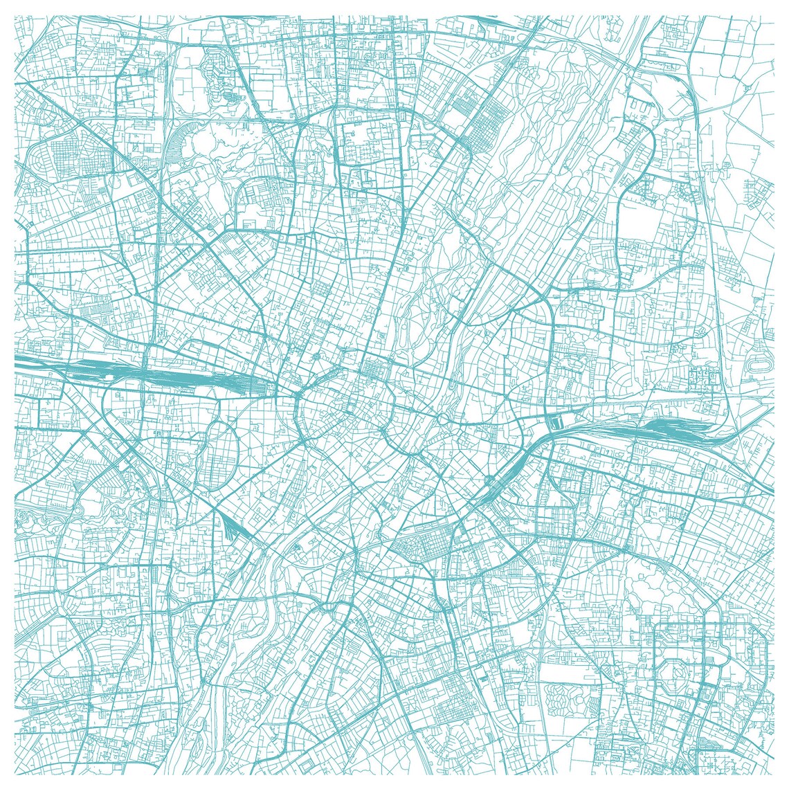 MUNICH CITY MAP Fine Art Map Poster Munich Map Print - Etsy