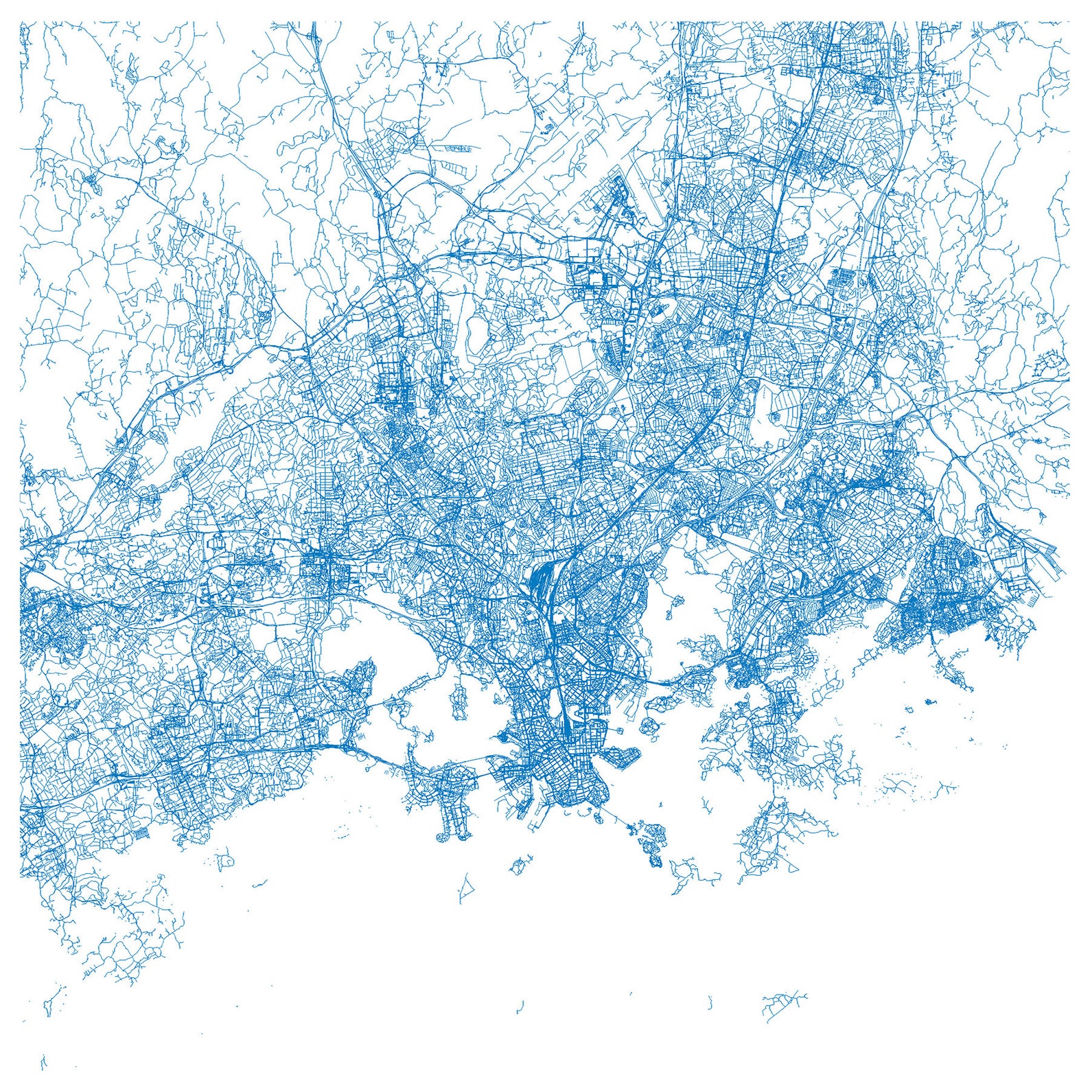 HELSINKI CITY MAP Fine Art Map Poster Helsinki Map Print - Etsy