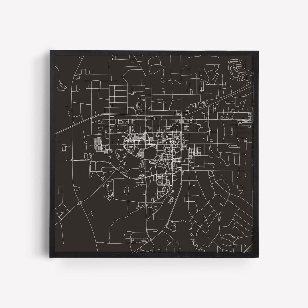 AUBURN Massachusetts CITY MAP Poster Line Art City Map Road Map of ...
