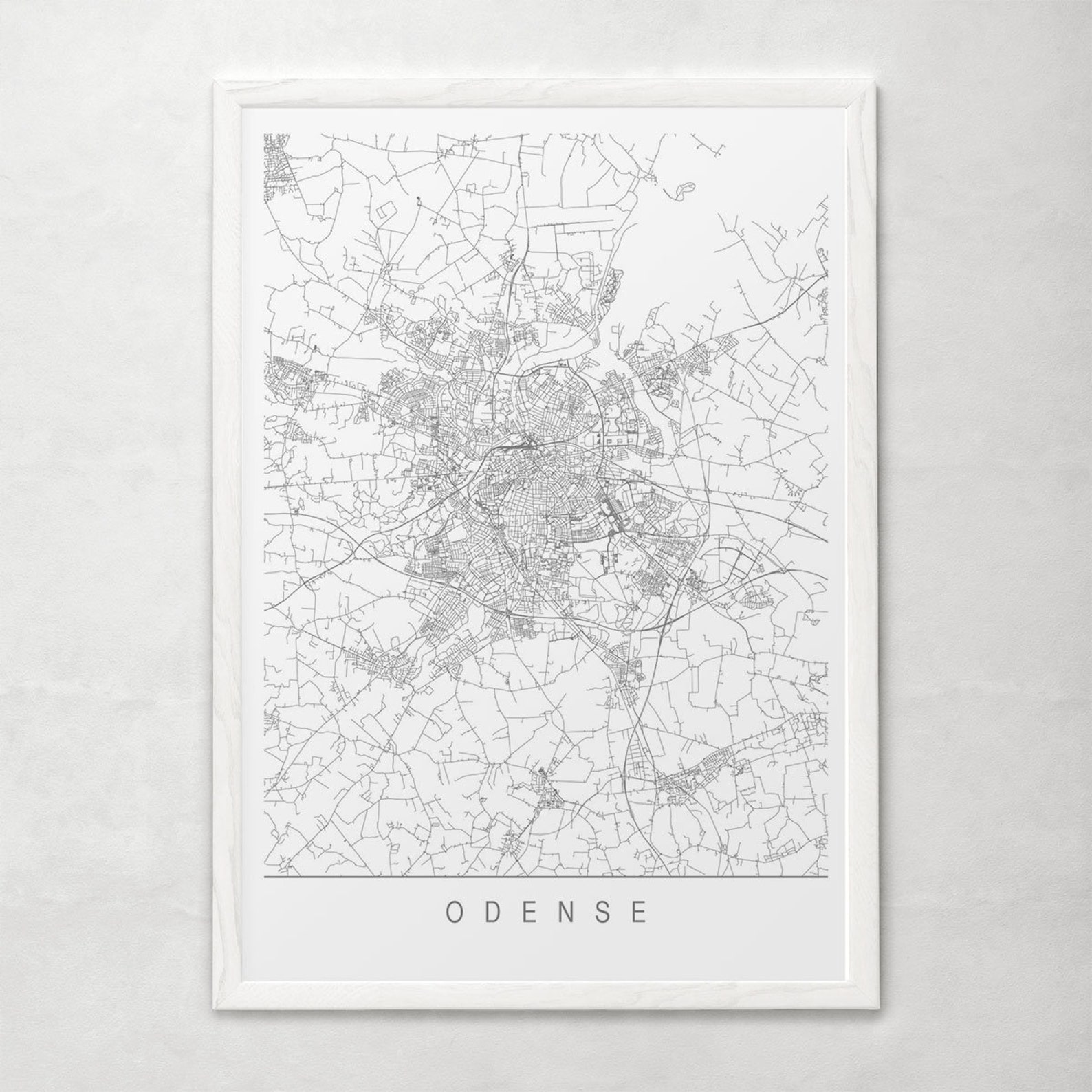 ODENSE MAP High Quality Giclee Print Minimalist Odense Art - Etsy Canada