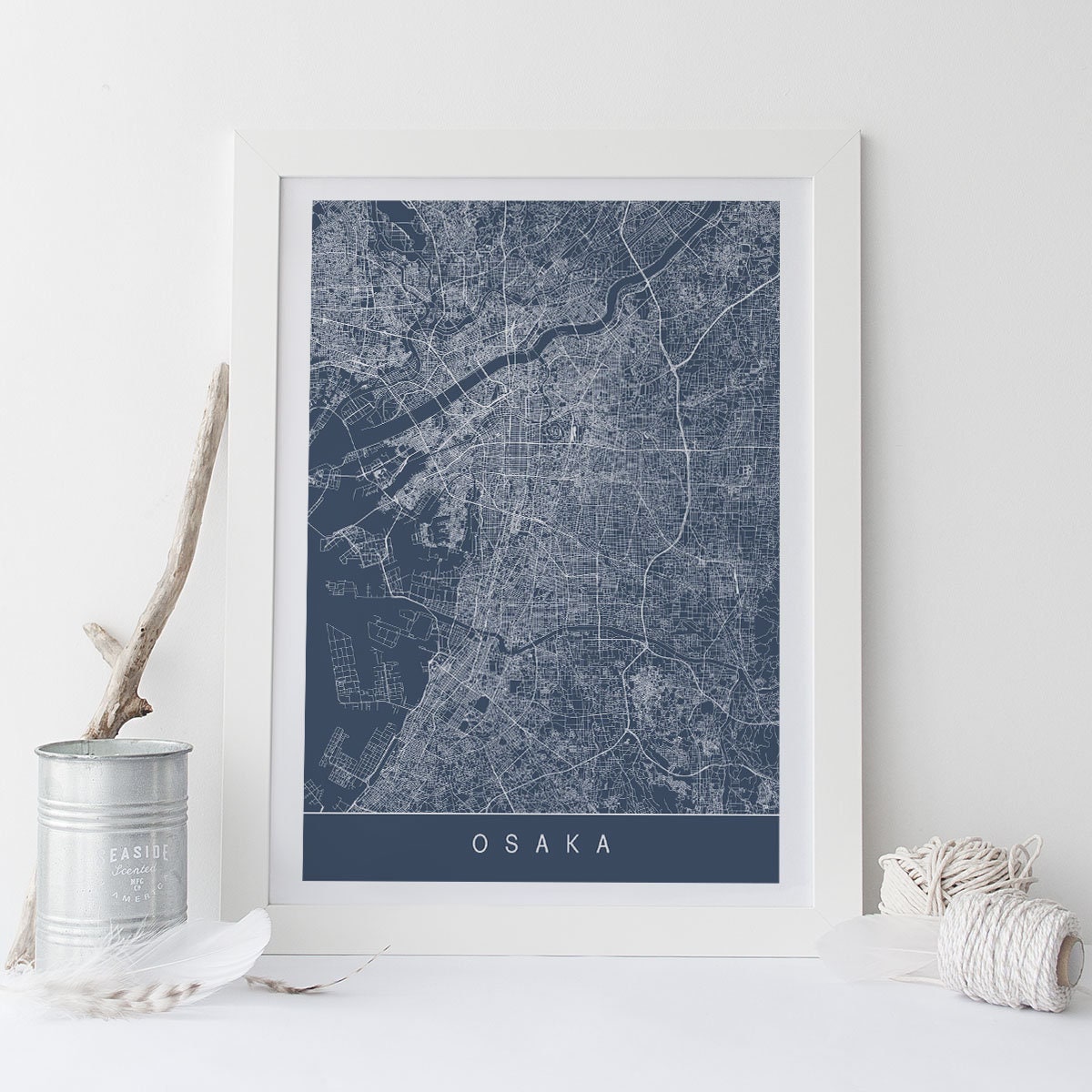OSAKA MAP ART Poster Modern City Print Art Customizable - Etsy Canada