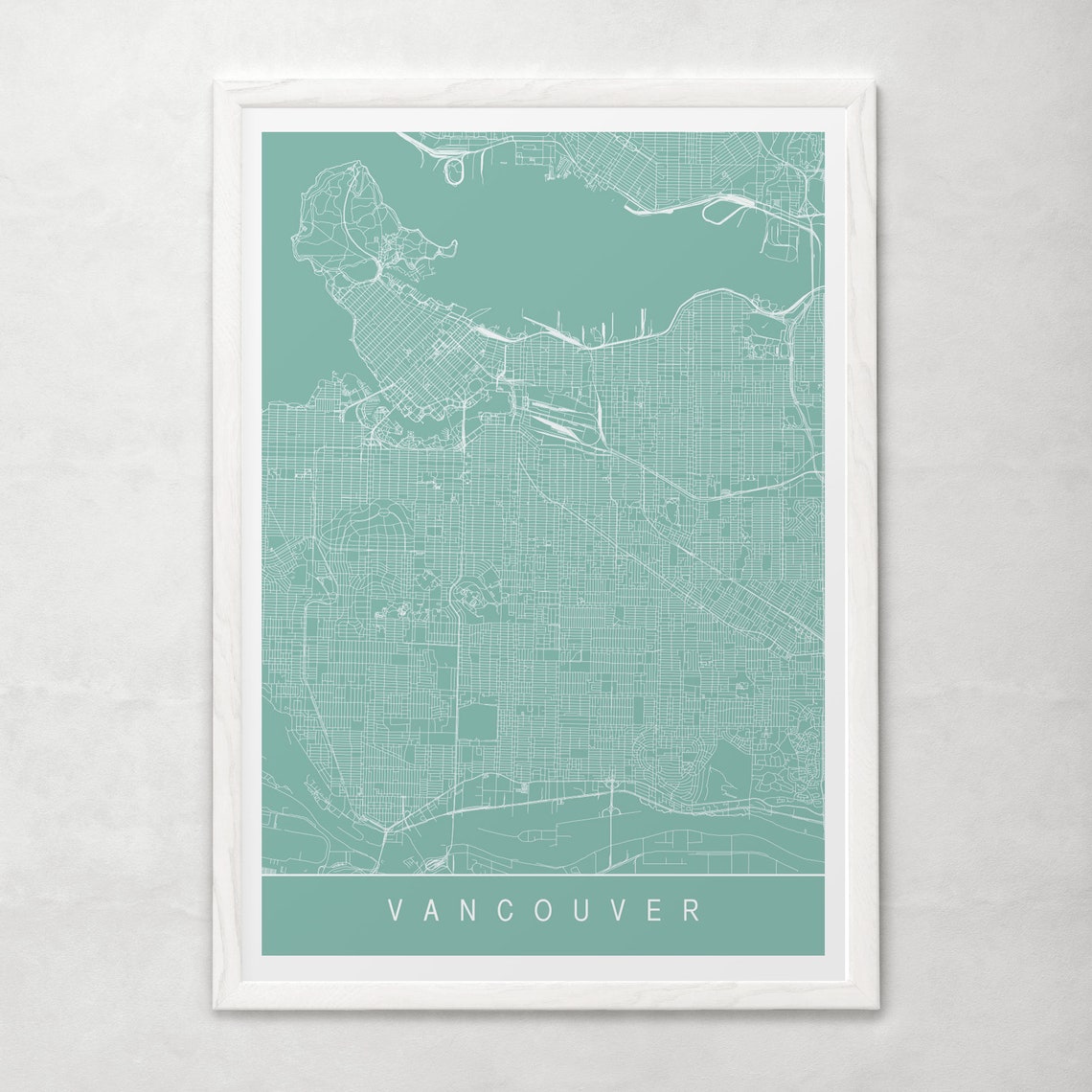 VANCOUVER CITY MAP Art Print vancouver B.C. Map Art High | Etsy