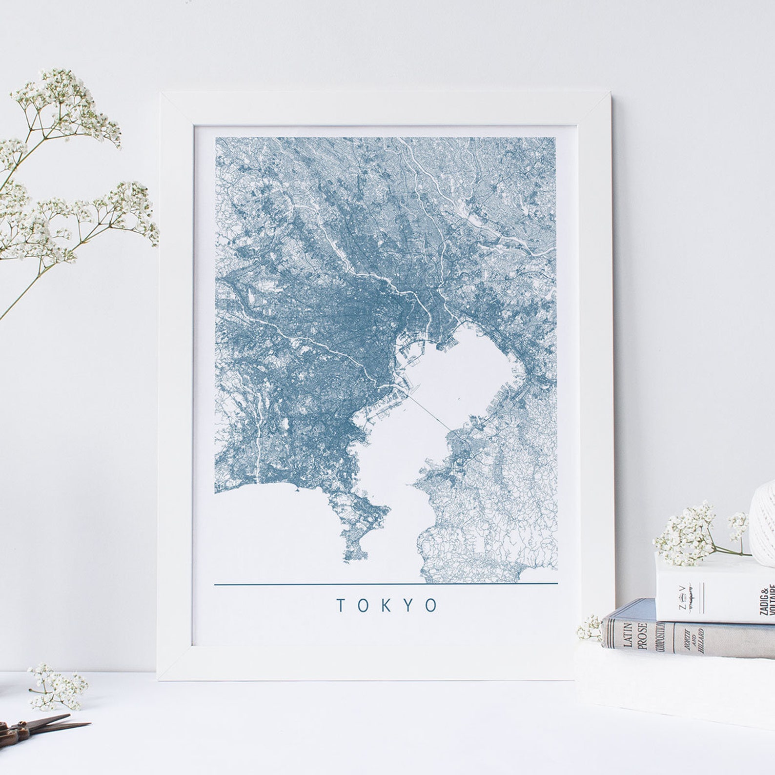 TOKYO MAP Minimalist Tokyo Art Print Customizable City Map | Etsy