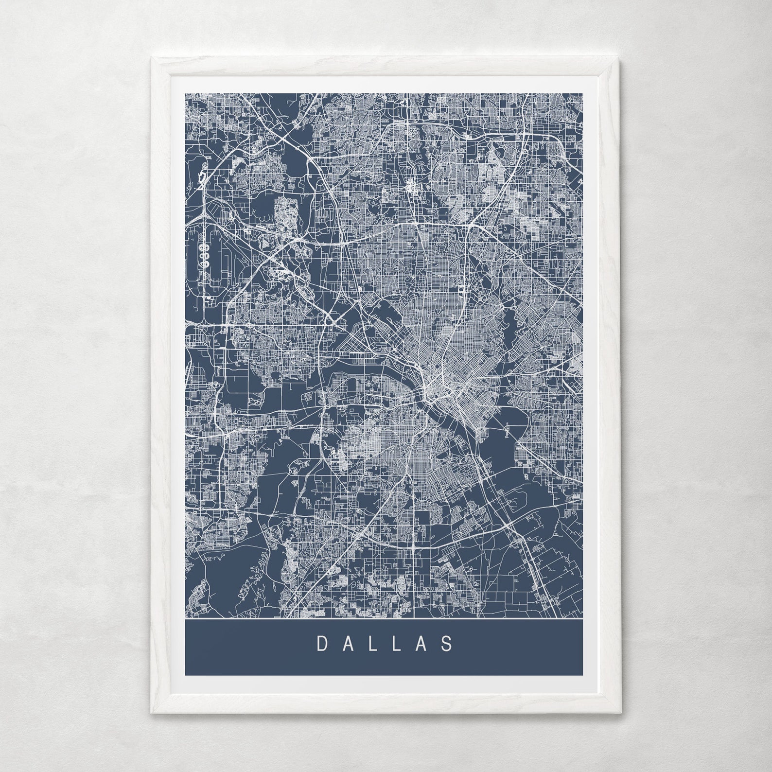 DALLAS CITY MAP Art Print Line Art City Map Dallas Texas | Etsy