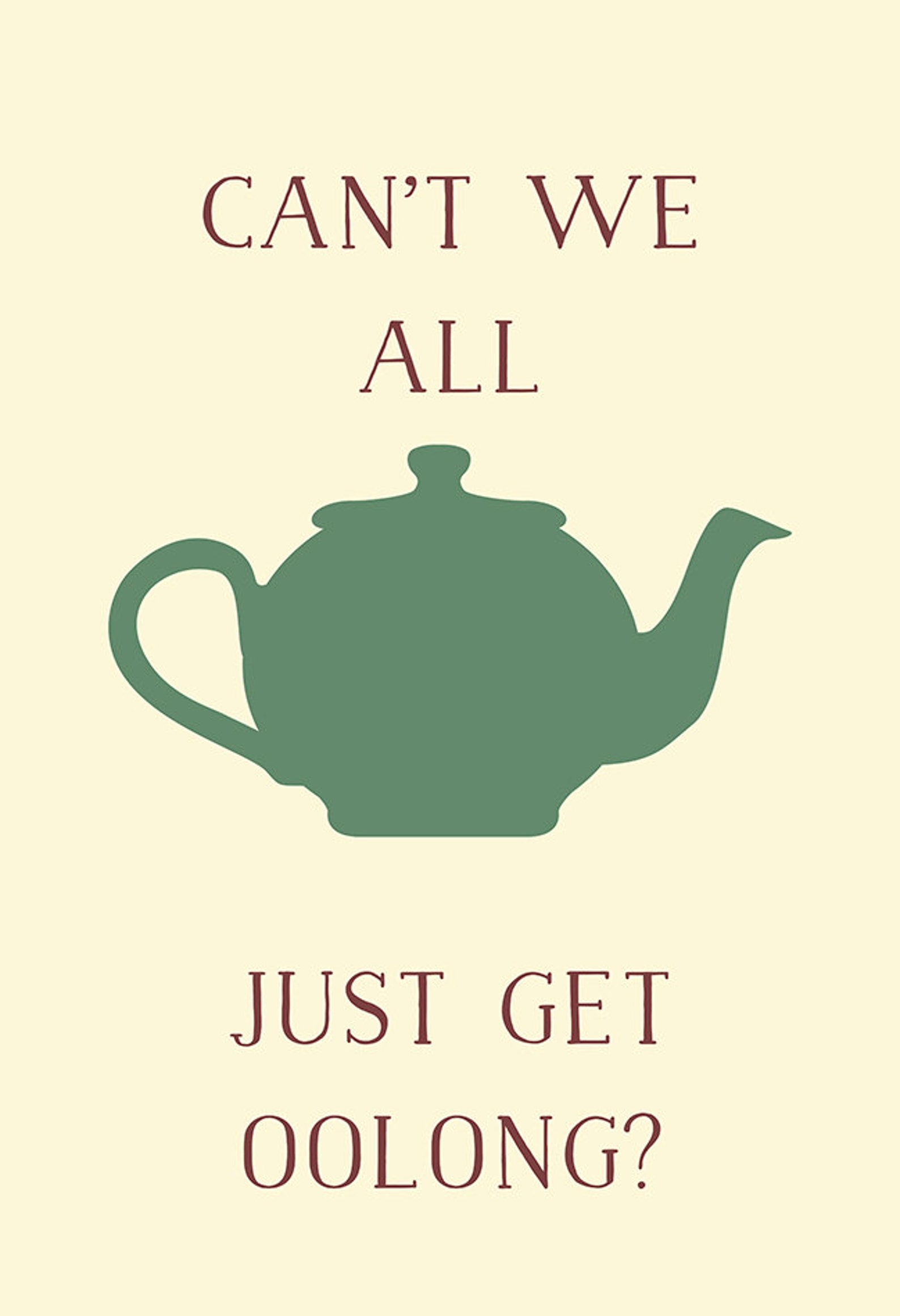 TEA PUN POSTER Kitchen Wall Art Minimalist Kitchen Poster | Etsy