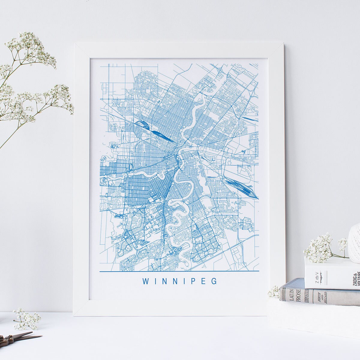 WINNIPEG MAP Minimalist Winnipeg Art Print Customizable | Etsy