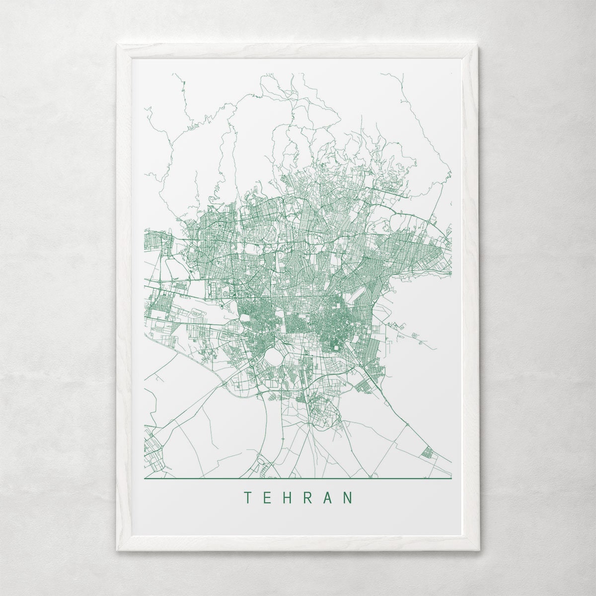 MAP OF TEHRAN Minimalist Tehran Art Print Travel Poster - Etsy Canada