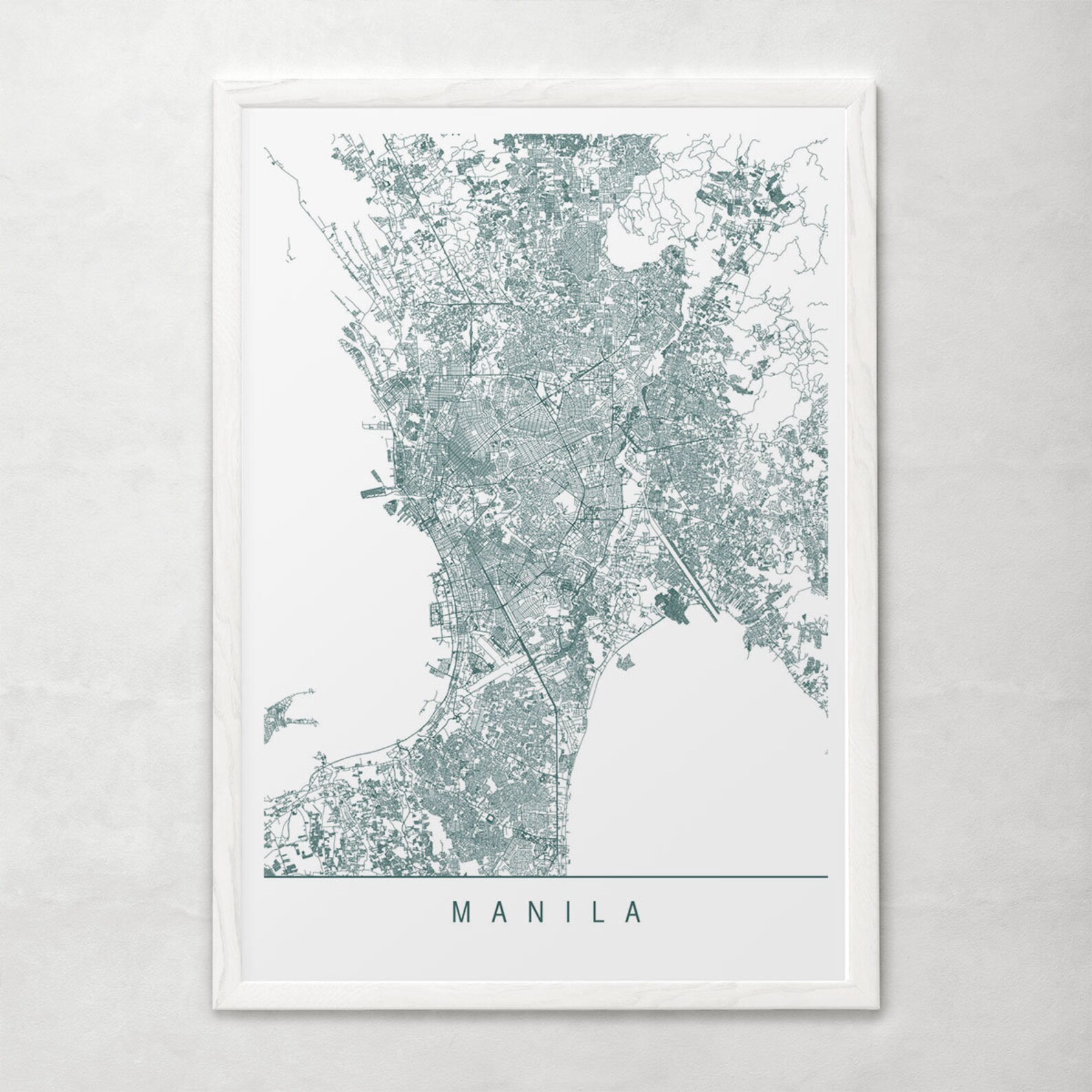 MANILA MAP High Quality Giclee Print Minimalist Manila Art - Etsy