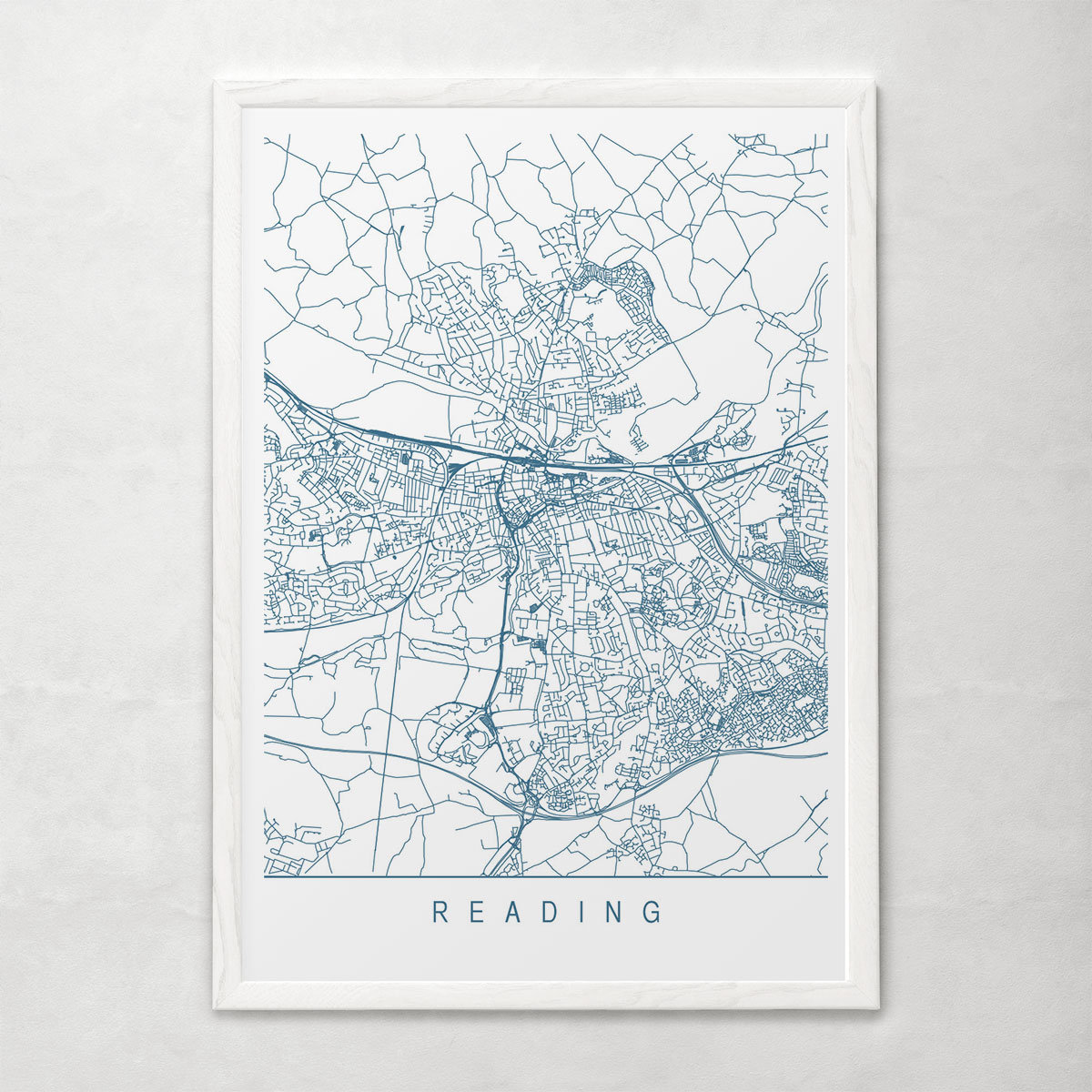 READING MAP Minimalist Reading PA Art Print Customizable | Etsy