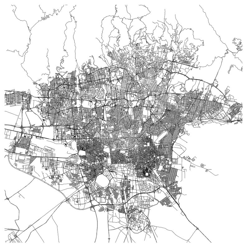 TEHRAN CITY MAP Map of Tehran Tehran Iran Map Black Line - Etsy