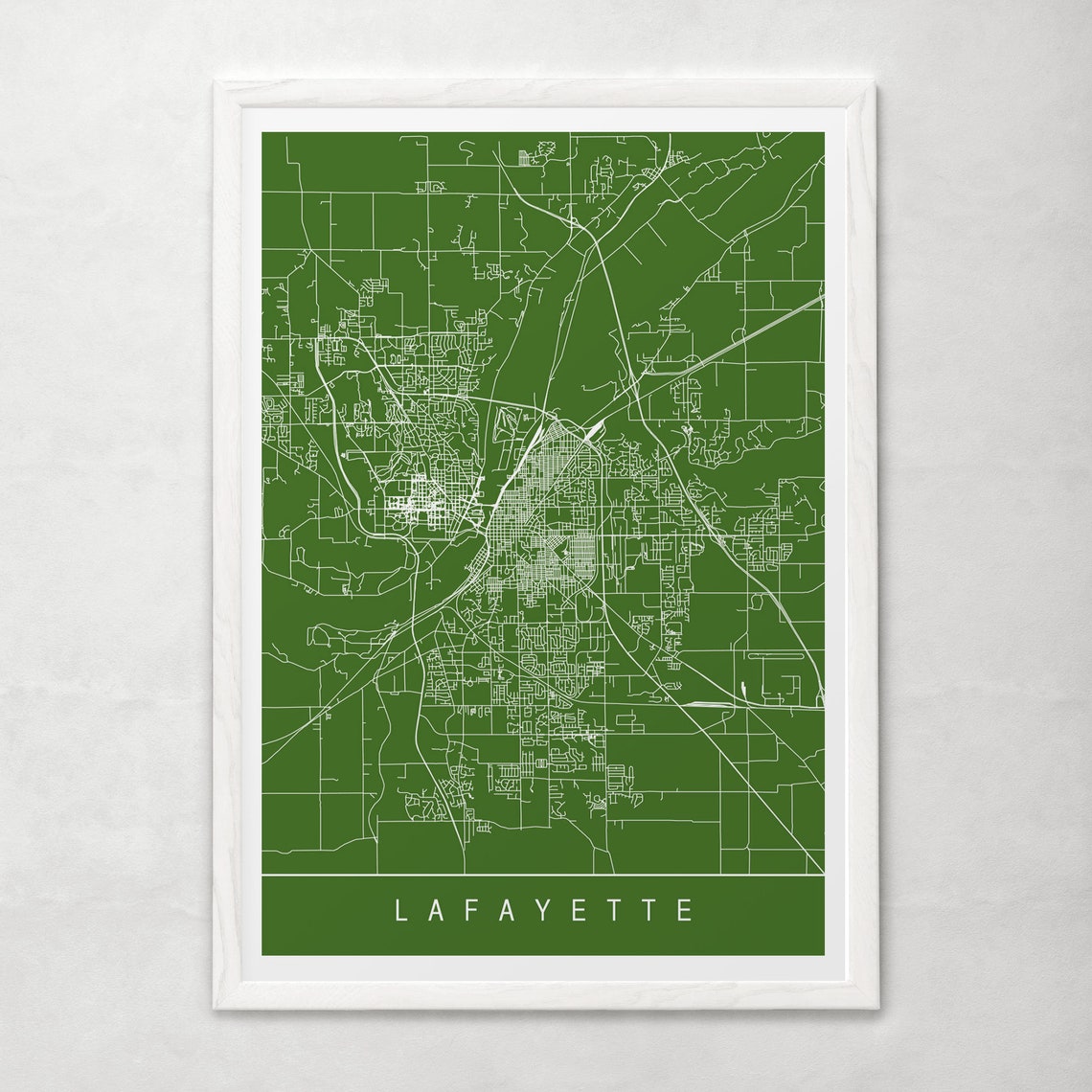 LAFAYETTE MAP PRINT Custom Line Art City Map Lafayette - Etsy
