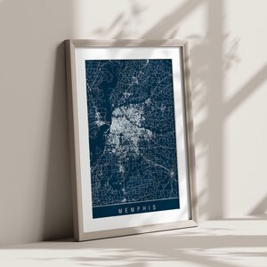 MEMPHIS MAP Art Modern City Print Art Customizable Memphis - Etsy