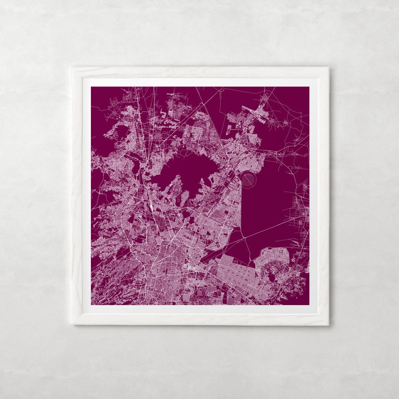 MEXICO CITY MAP Line Art City Map Road Map of Mexico City Map | Etsy