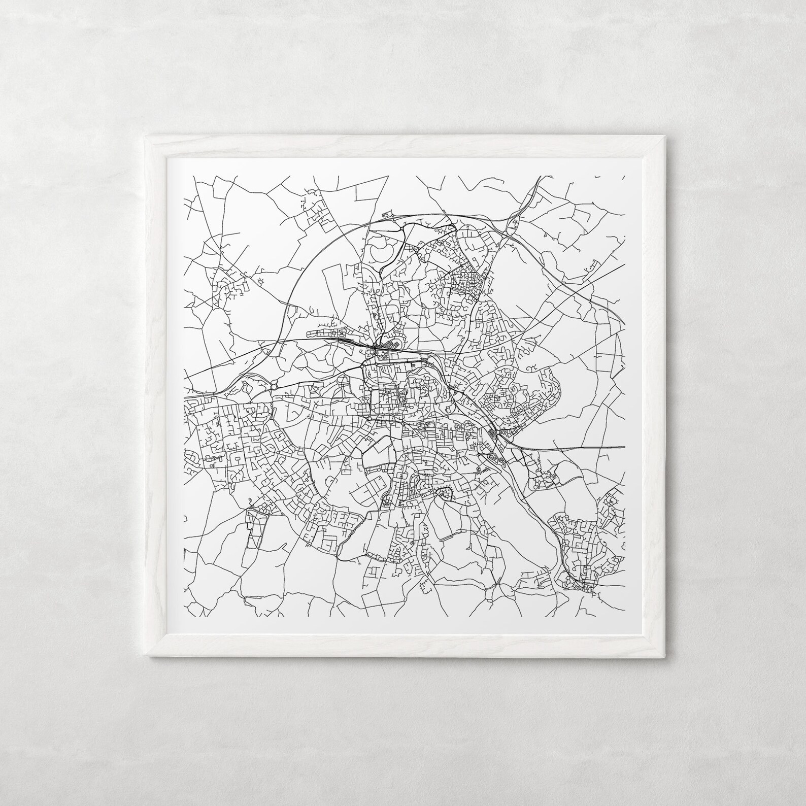 COLCHESTER CITY MAP Fine Art Map Poster Colchester Map - Etsy