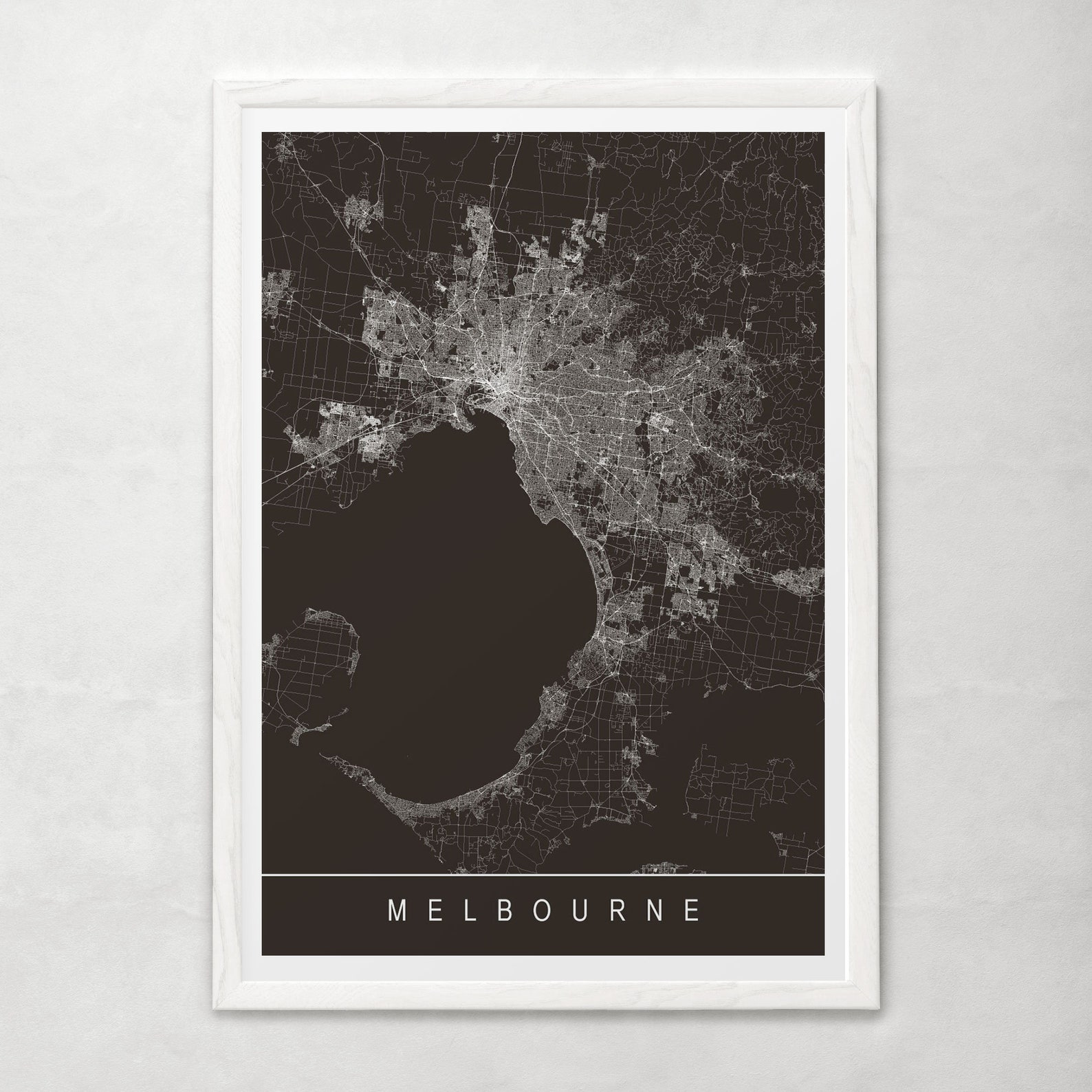 MELBOURNE MAP ART Modern City Map Print Art Australia | Etsy