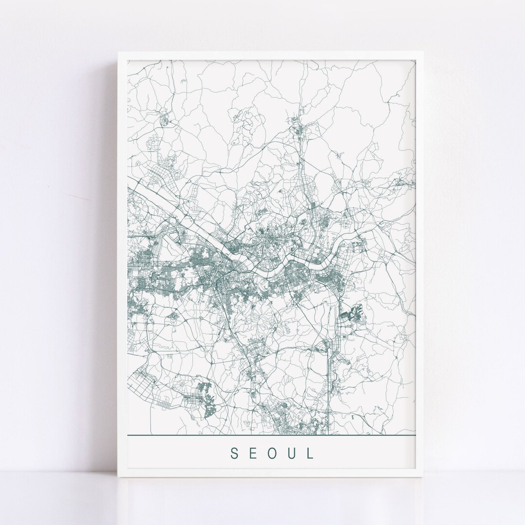 SEOUL MAP - Minimalist Seoul Art Print, Customizable City Map, High ...