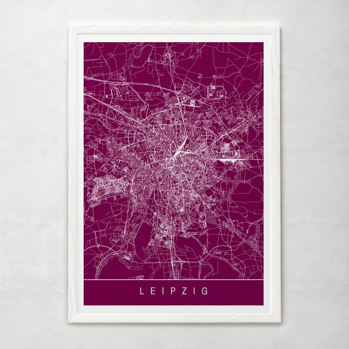 LEIPZIG MAP PRINT Line Art City Map Leipzig Germany Map - Etsy