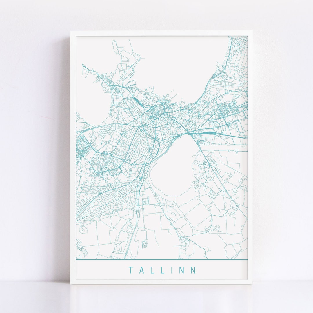 TALLINN MAP - Minimalist Tallinn Art Print, Customizable City Map, High ...